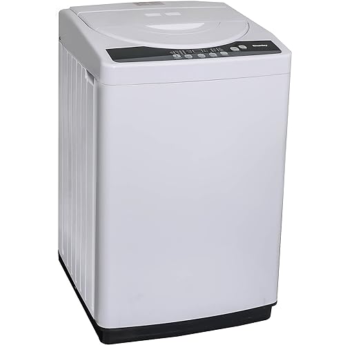 Danby DWM055A1WDB-6 1.6 Cu.Ft Machine, Portable Top Load Washer for Apartments, Small Spaces, Dorms, Stainless Steel Drum and 4 Wash Cycles, 5.5, White