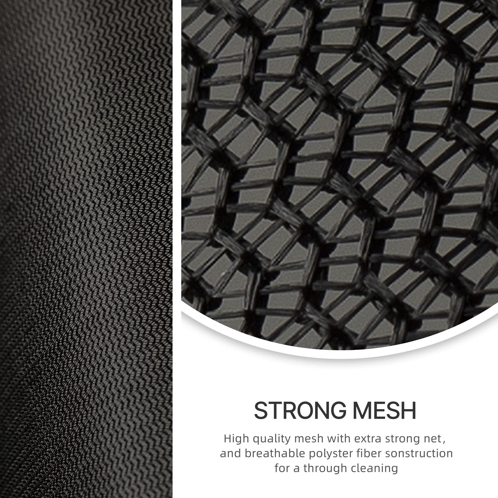 MIFNRO Large Capacity Sock Laundry Bag With Wire Construction Opening Use YKK Zipper Tote Bag Bathroom Hanging Suitable For Underwear, Socks Fine Mesh Laundry Bag 1 Black