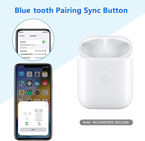 Murcycle Airpods Charging Case Only Compatible for Airpod 1 & 2 Generation, Replacement Wireless Charger Case with Bluetooth Pairing Sync Button, No Earbuds Include