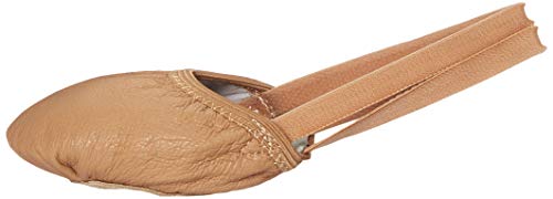 Dance Basix Leather Half Sole Dance Turner for Women, Men, Boys & Girls Tan