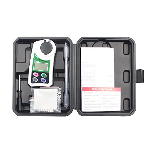 HOJILA Digital Brix Refractometer Brix Meter Pocket Refractometer with ATC for Sugar Content Test, Range 0~55% Brix
