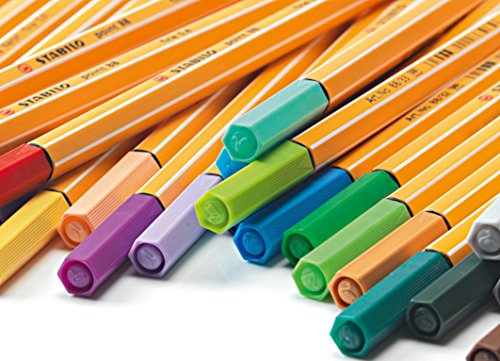 STABILO Point 88 Fineliner Pens Pack of 5 Neon