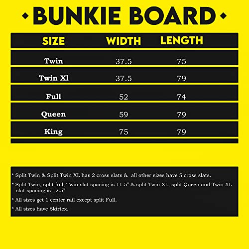 Nutan, 1.5-Inch Mattress/Bed Support, King Split Fully Assembled Bunkie Board, Gray