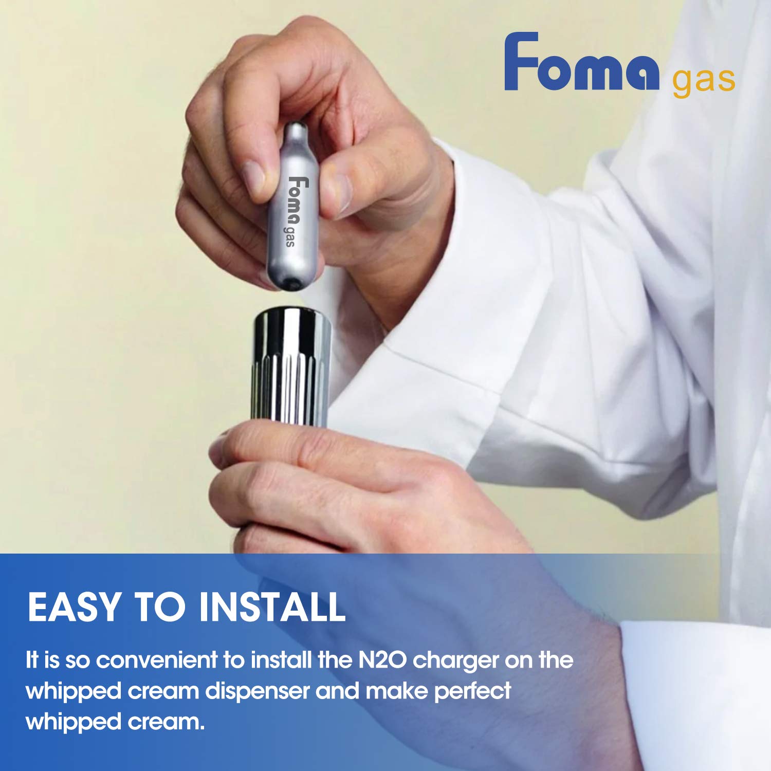 FOMAGAS Whipped Cream Chargers, 150 Pack