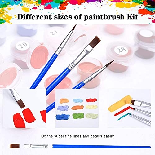 UMPOE Paint by Numbers for Adults, River Valley Inspirational Mountain Paint by Numbers for Adults Beginner Drawing Paintwork with Paintbrushes Paint Canvas Oil Painting(Without Frame 15.7x19.7inch)