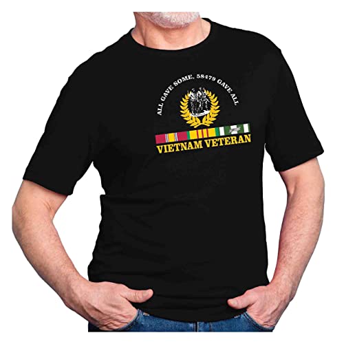 Vietnam Veteran All Gave Some, 58,479 Gave All T-Shirt (Black, Medium)
