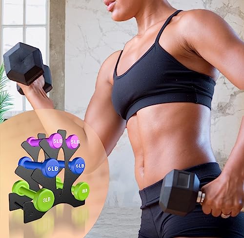 OKUGAFIT Dumbbell Rack, Weight Rack for Dumbbells, Dumbbell Rack Stand Only, Metal Weight Rack for Home Gym Exercise (without dumbbells)