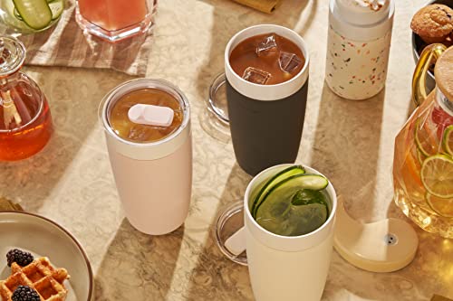W&P Porter Insulated Tumbler 20 oz | No Metallic Aftertaste Ceramic Coated for Water, Coffee, & Tea | Wide Mouth Vacuum Insulated | Dishwasher Safe, Cream