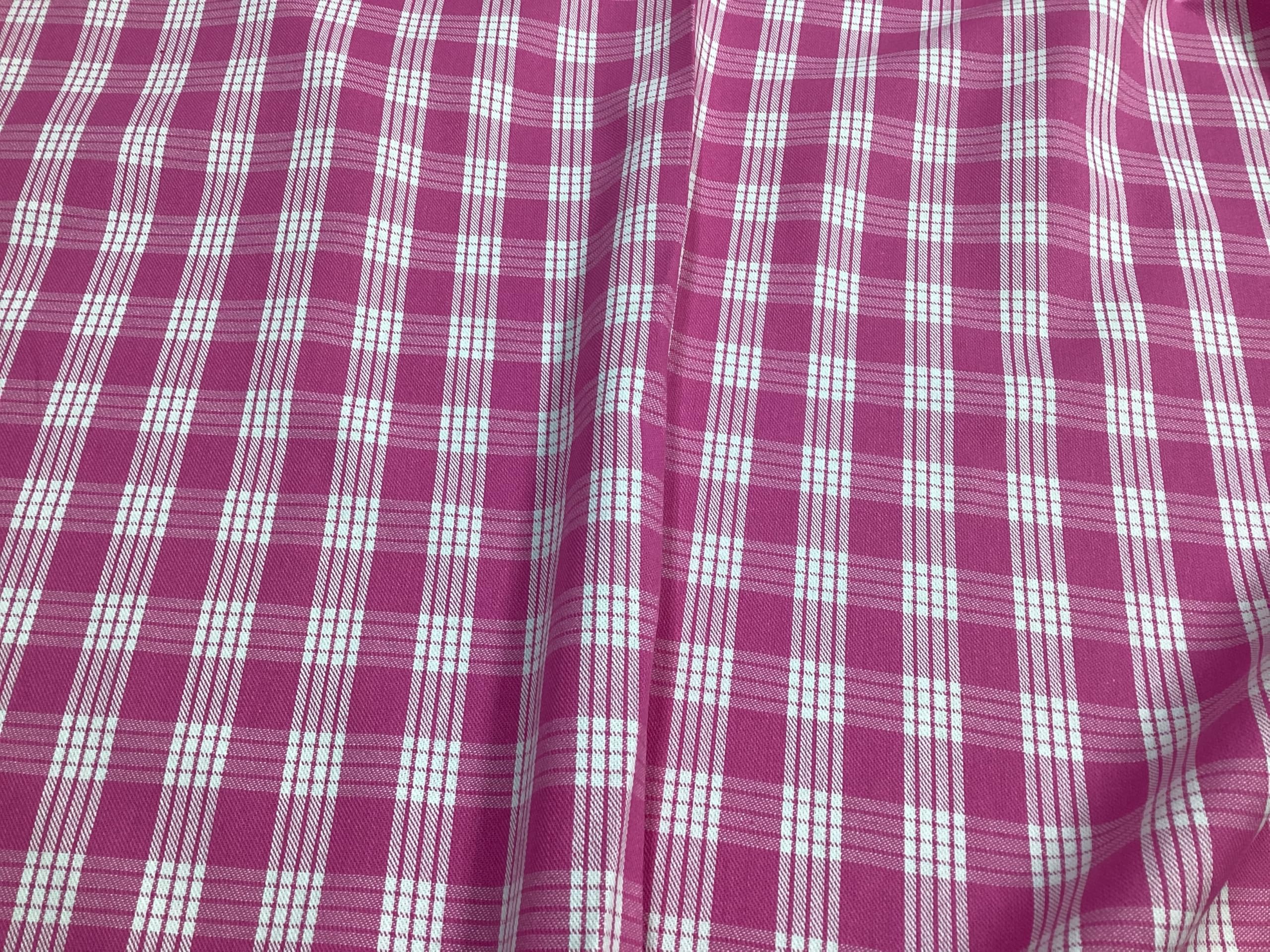 Pink Palaka Hawaiian Print Fabric by The Yard