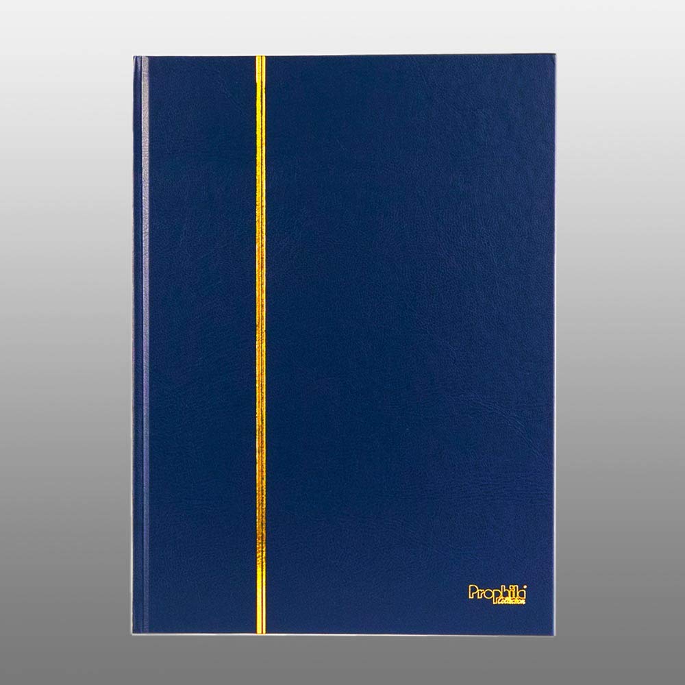 Prophila Stamp Album (New) 16 White Sides, Blue Cover