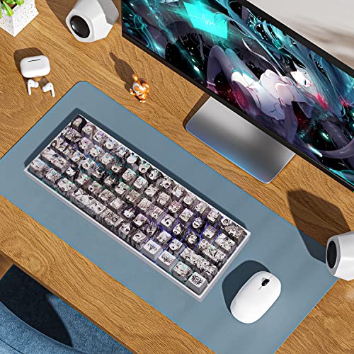 PBT Anime Keycaps 108 Keys, GMKWTL / XVX Japanese Custom Backlit Keycaps, OEM Profile Keycaps for 61/87/104/108 Cherry Gateron MX Switches Mechanical Keyboard (Black Anime)