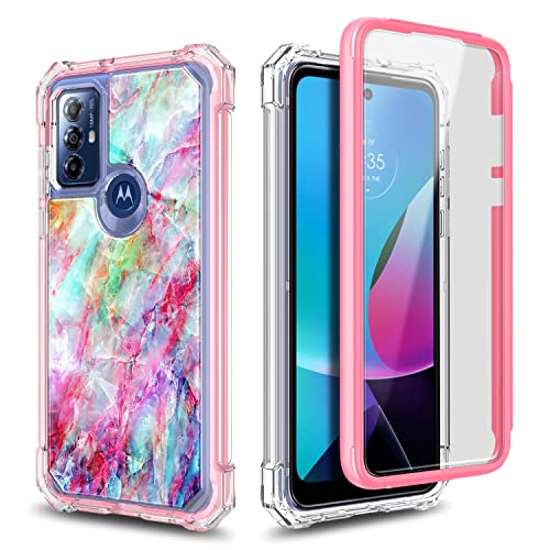 NZND Compatible with Motorola Moto G Play (2023) Case, Moto G Pure/Moto G Power (2022) with [Built-in Screen Protector], Full-Body Shockproof Protective Rugged Bumper Cover Durable Case (Fantasy)