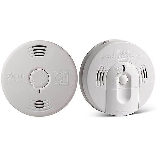 Kidde Smoke & Carbon Monoxide Detector, 10-Year Battery, Voice Alerts & Smoke & Carbon Monoxide Detector with Voice Alerts, Battery Powered, Combination Smoke & CO Alarm