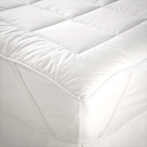 OrganicTextiles 100% Natural Australian Wool Mattress Pad with Organic Cotton Cover (King Size), Moisture Wicking, Luxurious Soft Feel, Baffle Box Stitching, Temperature Regulation, Machine Washable
