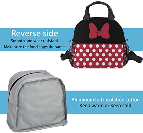 ZLCMMF Portable Lunch Bag Cartoon Reusable Lunch Box Insulated Tote Bag for Women Men Work Travel Picnic