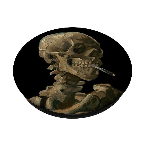 Vintage Van Gogh Skull-Van Gogh Head of A Skeleton Halloween PopSockets Standard PopGrip