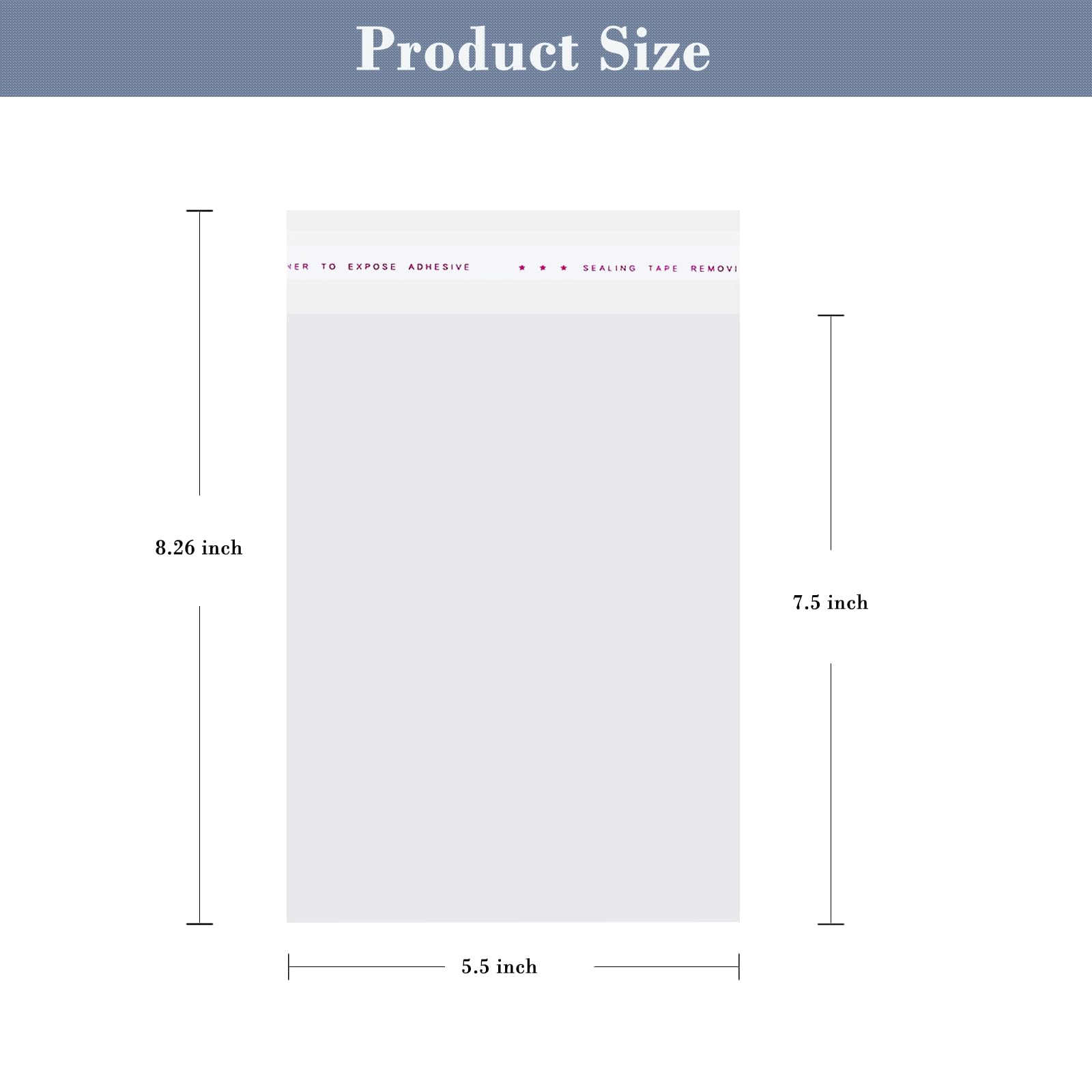 Miraclekoo 200Pcs 5-1/2 x 7-1/2 Inch Transparent Thick Greeting Card Plastic Sleeves Clear Self Sealing Cellophane Cello Bags - Fit 5 X 7 Inch Cards Envelope A6 A7 Photos Cookie