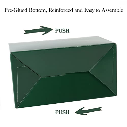 Oletx 24 PCS Green Gift Treat Boxes with 6 Stickers, Green Candy Boxes, Goodie Boxes for Party Favor Supplies,Classroom Kids Craft Activities.