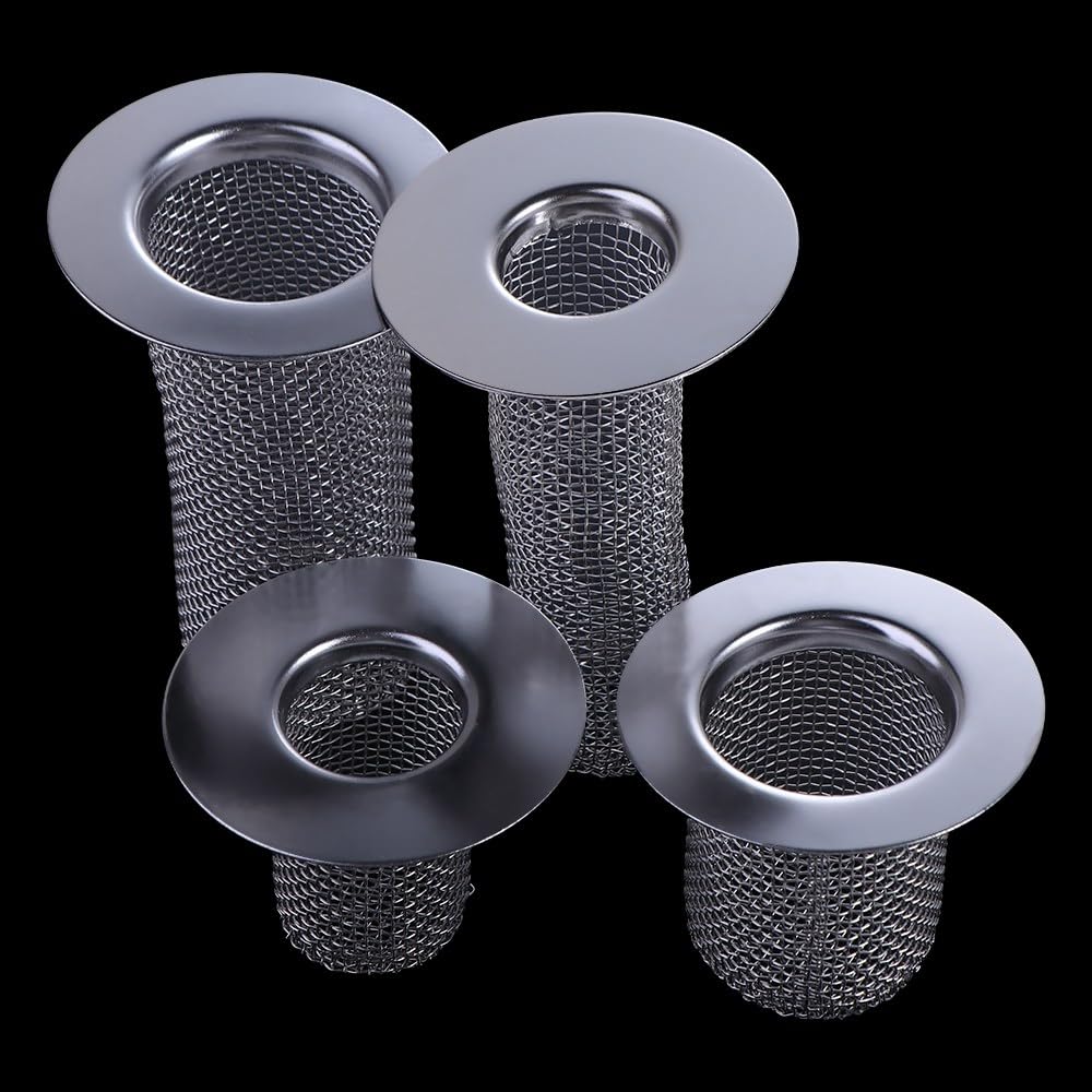 Multifunctional Stainless Steel Floor Drain Filter Mesh, Sink Drain Strainer, Anti-Clog Slag Strainer Hair Catcher for Bathtub Sink(5.5x3.5x8cm)