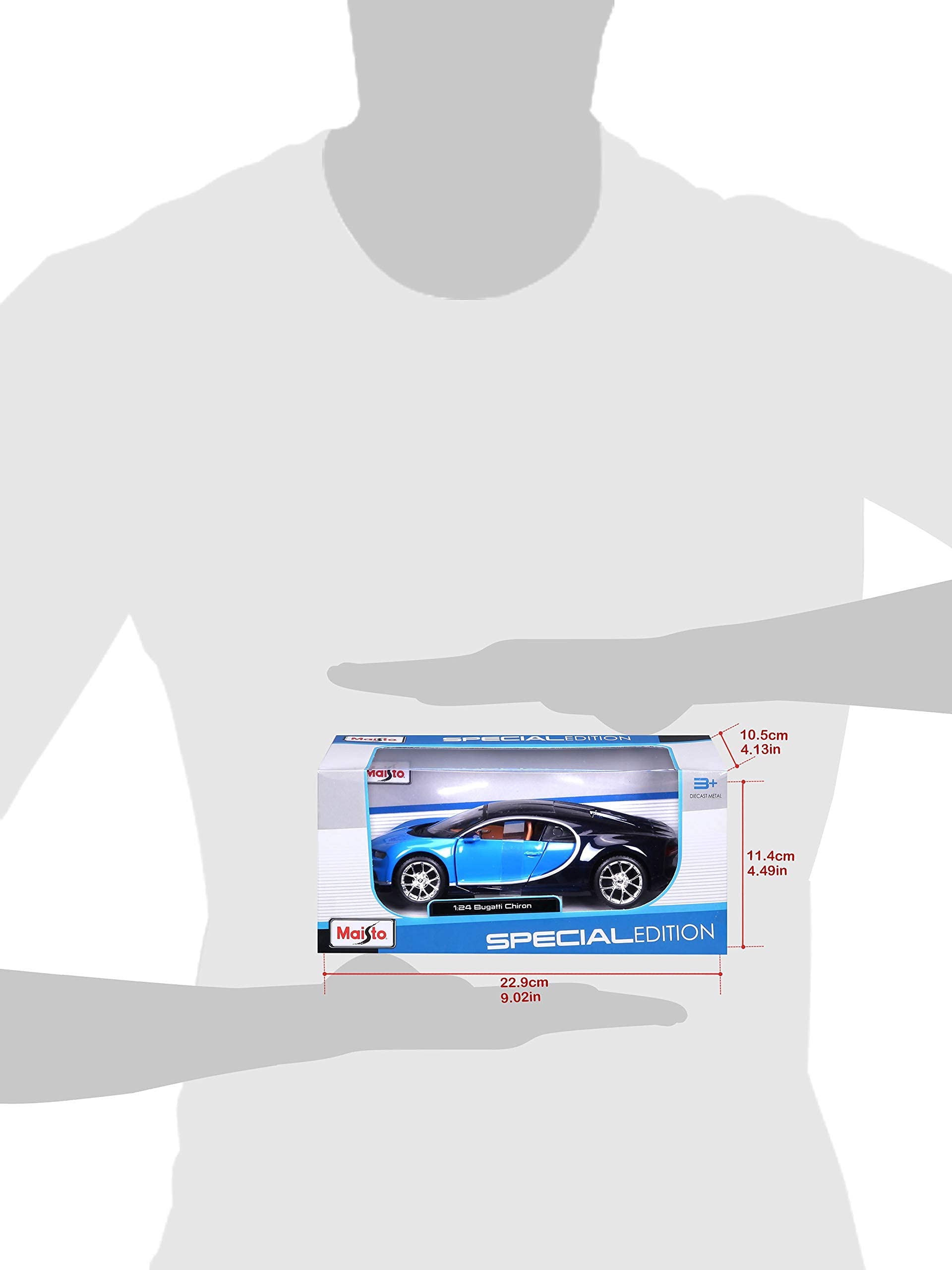 Maisto 1:24 Scale Bugatti Chiron Die-Cast Vehicle (Colors May Vary)