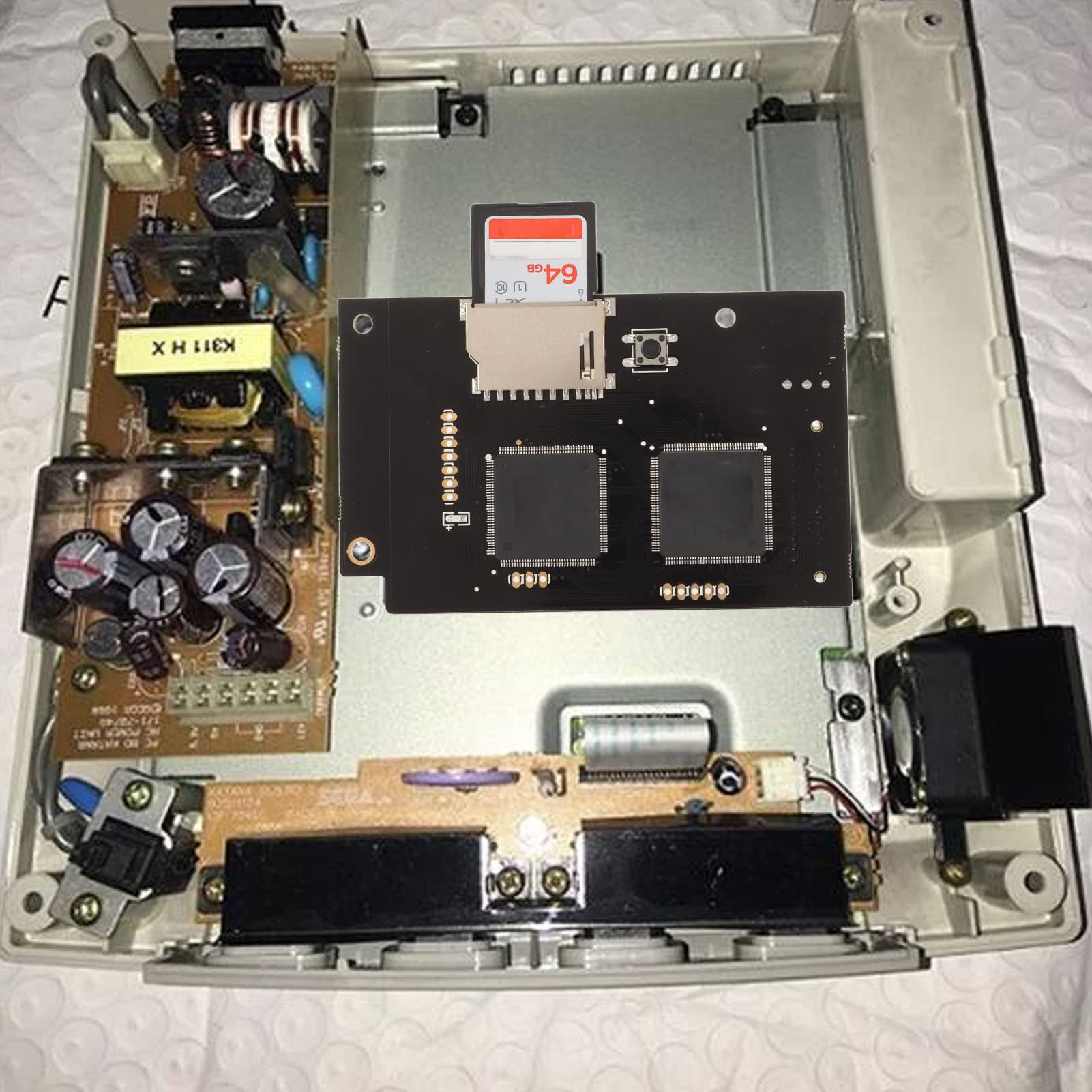 for GDEMU Optical Drive Board, V5.15b Replacement Optical Drive Simulation Board for Sega Dreamcast Game Console VA1 Host, with 64GB SD Card, Easy to Install