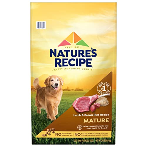 Natureā²s Recipe Dry Dog Food, Mature Lamb & Brown Rice Recipe, 24 lb. Bag
