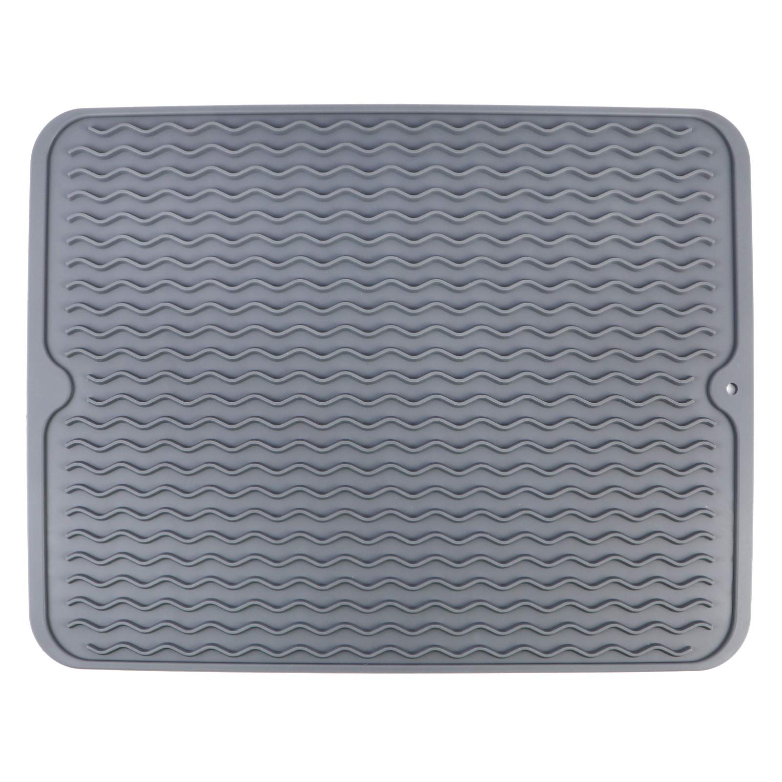 Hemoton 1pc Silicone Draining Mat countertop Dish Silicone Utensils Kitchen mat Silicone trivets Drain mat pad Silicone Drying mat Kitchen Dish Drying Mat Ripple Dish mat