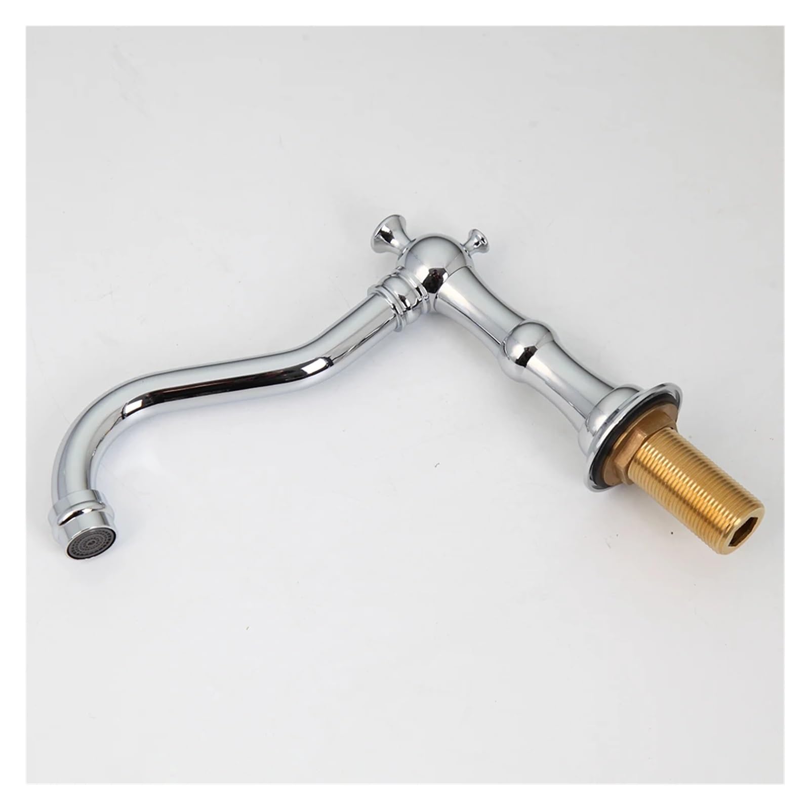MISSCELL Chrome Brass Bathroom Faucet Hot & Cold Bathtub Mixer Faucet Deck Mounted Wash Basin Sink Faucet Ceramic Handles ,Faucet, LL-662