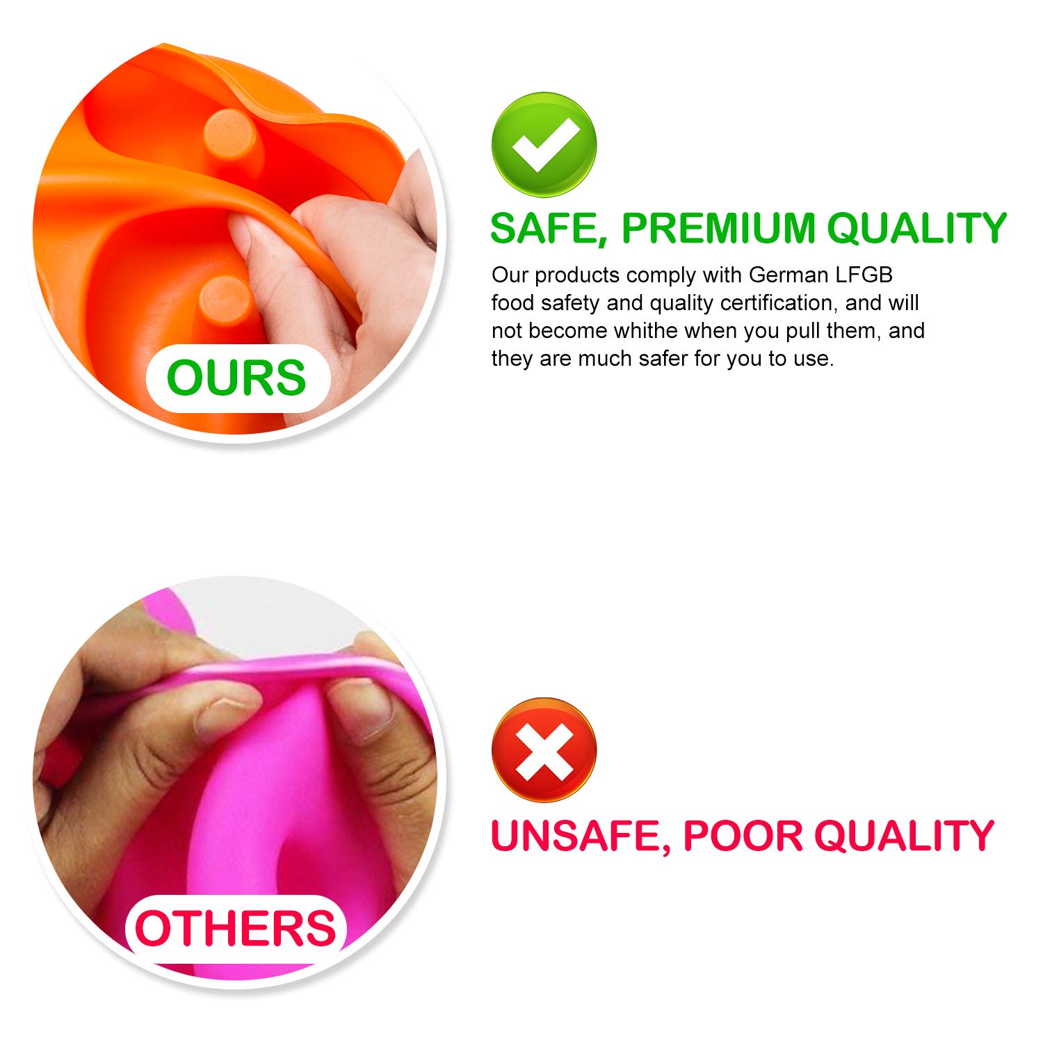 Gezan 3-Pack Silicone Donut Mold of 100% Nonstick Silicone. BPA Free Mold Sheet Tray. Makes Perfect 3 Inch Donuts. Tray Measures 10x7 Inches. Easy Clean, Dishwasher Microwave Safe