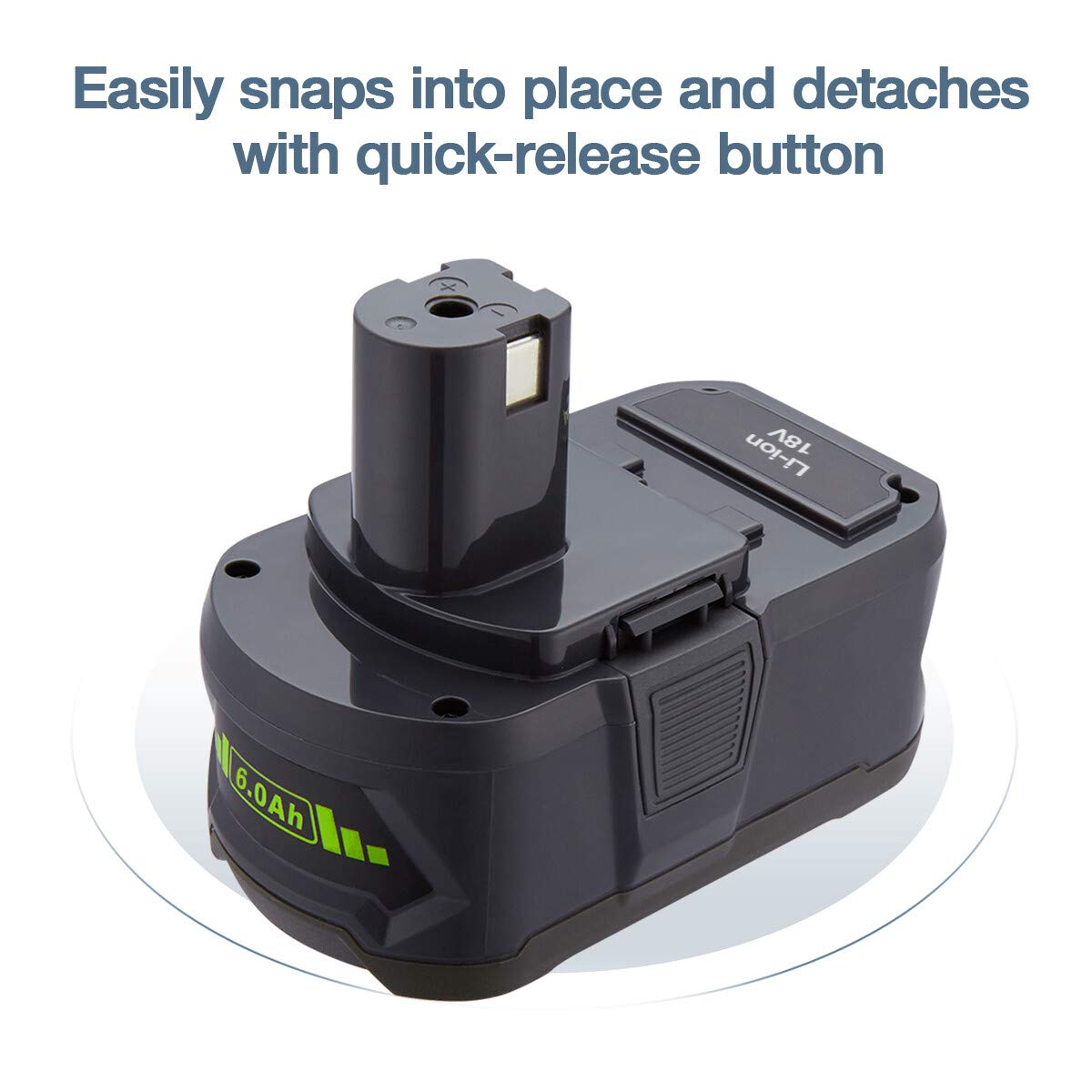 Dutyone 2 Pack 6000mAh Replacement Battery Compatible with Ryobi 18V ONE+ Plus P102 P103 P104 P105 P107 P108 P109 P122 Cordless Power Tools 18 Volt Lithium ion Battery