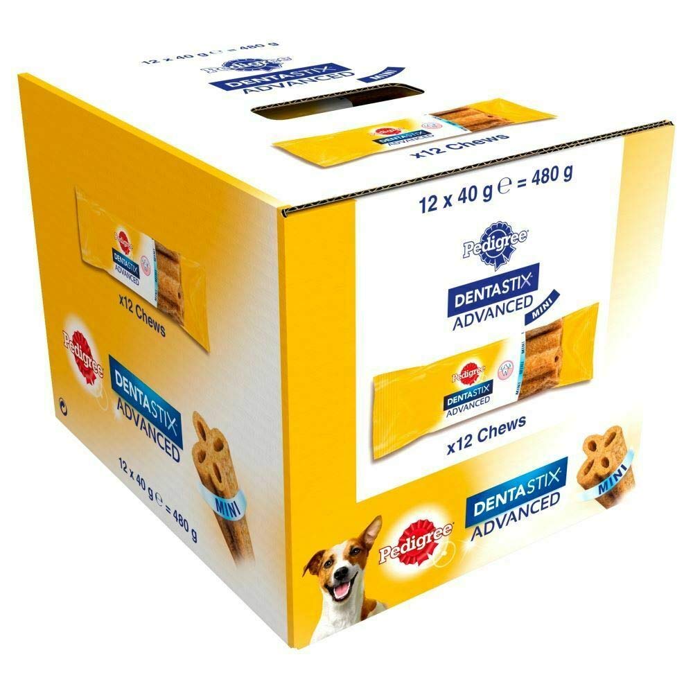 Pedigree Dentastix Advanced, Dental Care Chews for Small Dogs 5-10 kg, 12 Sticks