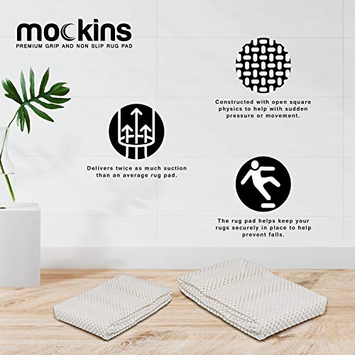 Nevlers Non Skid Rug Pad 6x9 ft | Extra Thick Rug Gripper | Premium Non Slip Rug Pads | White Runner Rug Pad |Reversible Area Rug Pad Gripper | Anti Slip Rug Pad |Customizable Rug Mats for Under Rugs