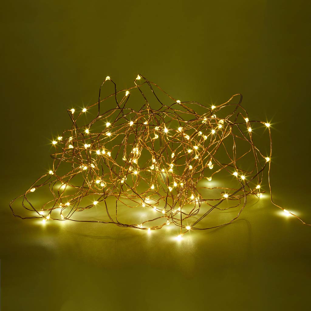 XUNATA Solar String Lights, 66Ft 200 LED 8 Modes Copper Wire Indoor Outdoor Starry String Lights, Waterproof Solar Decoration Lights for Gardens, Homes, Parties (Warm White)