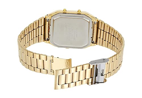 New Casio AQ230GA-9D Digital Analog Dual Time Metal Watch Multi Alarm Auto Calendar Water Resistant