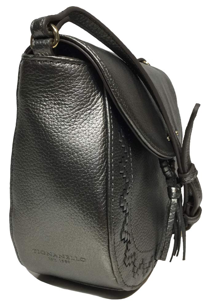 Tignanello Lillie Saddle Cross Body W/RFID Protection, Zinc