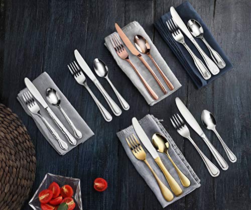 New Star Foodservice 58727 Rose Pattern, 18/0 Stainless Steel, Teaspoon, 6.2-Inch, Set of 12