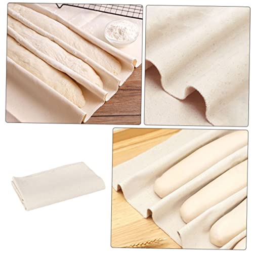 Luxshiny 2pcs Bread Yeast Cloth Cotton Washcloth Bread Organic French Bread Baking Pan Kitchen Baking Tools Baking Couche Linen Fermented Cotton Cloth Pastry Kitchen Tools Kitchen Utensil
