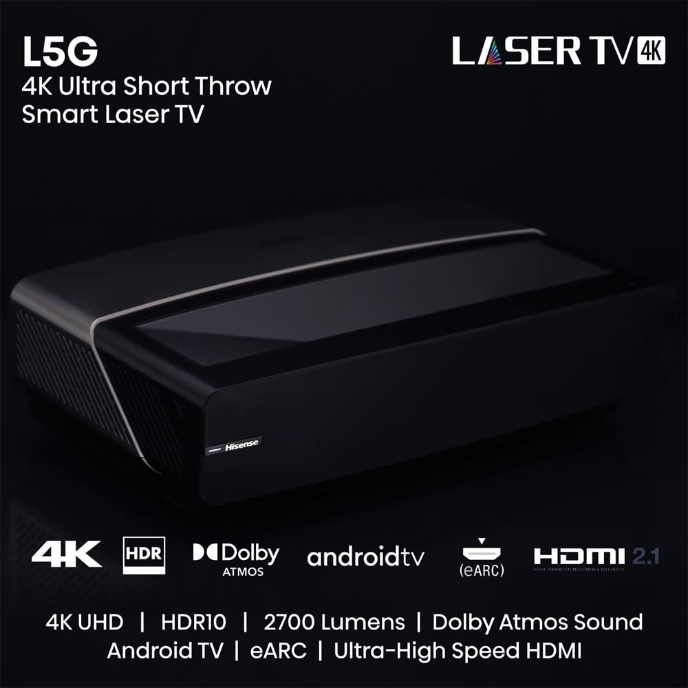 Hisense 100L5G-CINE100A 100" 4K Ultra-Short-Throw Laser TV & 100'' ALR Cinema Screen Cord Cutting Bundle with DIRECTV Stream Device Quad-Core 4K Android TV Wireless Streaming Media Player