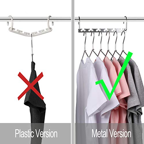 Magicool Hanger Magicool 12 Pack Metal Magic Cascading Hanger Space Saving Hangers Closet Organizers Suit for Shirt Pant Bra Clothes Hangers Space Saving