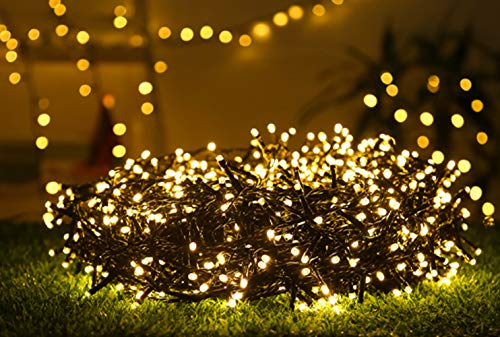 Upgraded Solar String Lights Outdoor Waterproof 300LED 75.5ft Solar Christmas Lights 8 Modes Warm White Solar Lights Outdoor for Gardens, Wedding, Party, Christmas, Outdoor Decorations