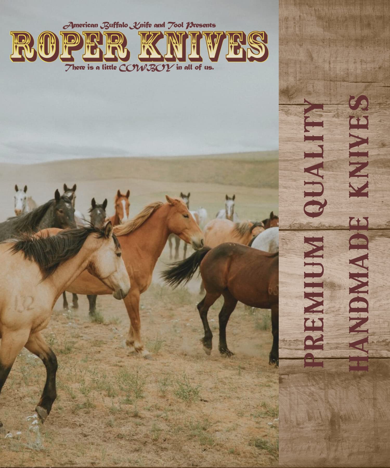 Roper Knives Laredo Series Tapper Folding Pocket Knife β (2) 1065 Carbon Blades in 1 Knife with a Stag Wooden Handle
