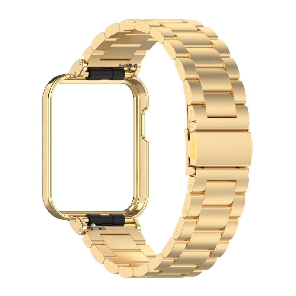 Stainless Steel Strap for Redmi Watch1/Mi Watch Lite 1 Waterproof Bracelet Durable Smartwatch Band Belt Watch Wristband Wristbands Sweat Proof for Women Men Bracelets Fashion
