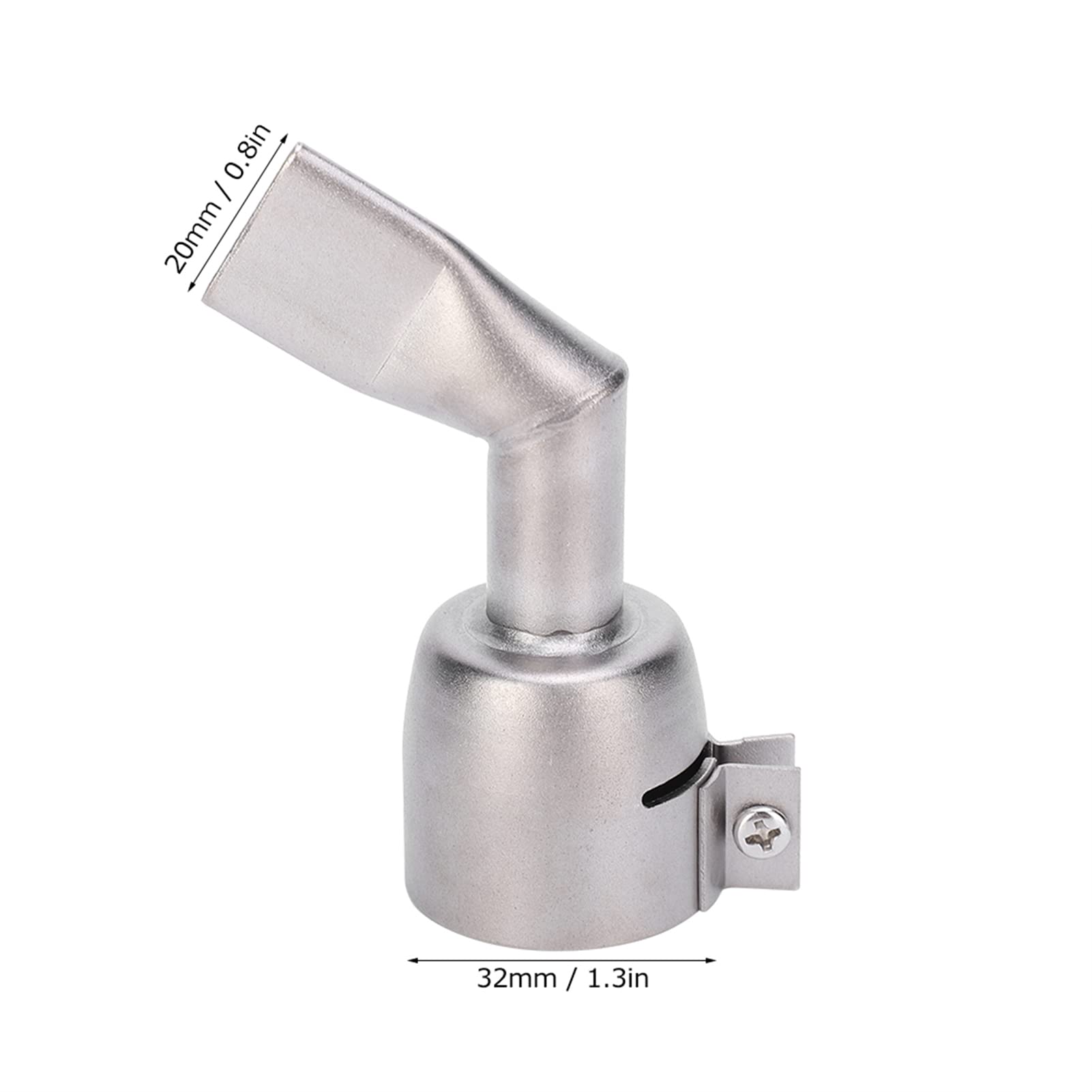 GOTOTOP Pack of 2 Welding Gun Nozzle Flat 120 Degree Heat Gun Welding Nozzle Stainless Steel for Most Brand Plastic Welder Gun