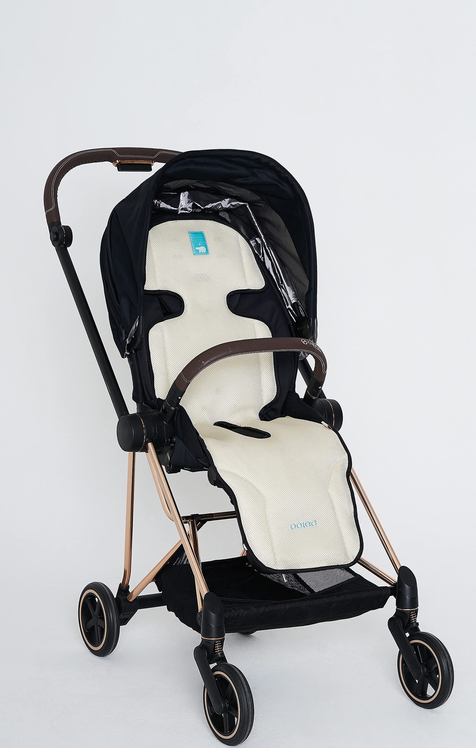 POLED Airluv New Version - Toddler Car Seat Cooling Liner/Keeps Your Baby Cool and Comfortable/Adjustable Fan Speed/Suitable for Everywhere (Cream)