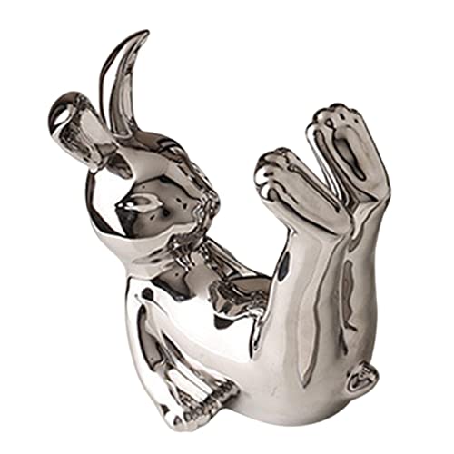 MagiDeal Creative Rabbit Statue Wine Rack, Wine Bottle Holder, Tabletop Bunny Sculpture for Countertop Bar Kitchen Home Decoration Gift, StyleC