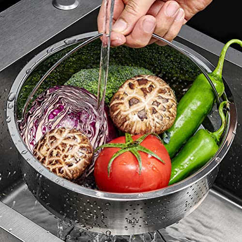 Luxshiny Rice Cooker Rice Cooker Rice Cooker Steamer Basket with Handle Legs Vegetable Steamer Insert Stainless Steel for Steaming Food Meat Fish Rice Veggie 22cm Accessories