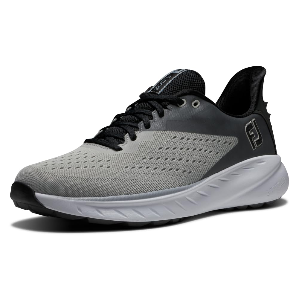 FootJoy Men's Fj Flex Xp Golf Shoe, Grey/Charcoal, 12 Narrow