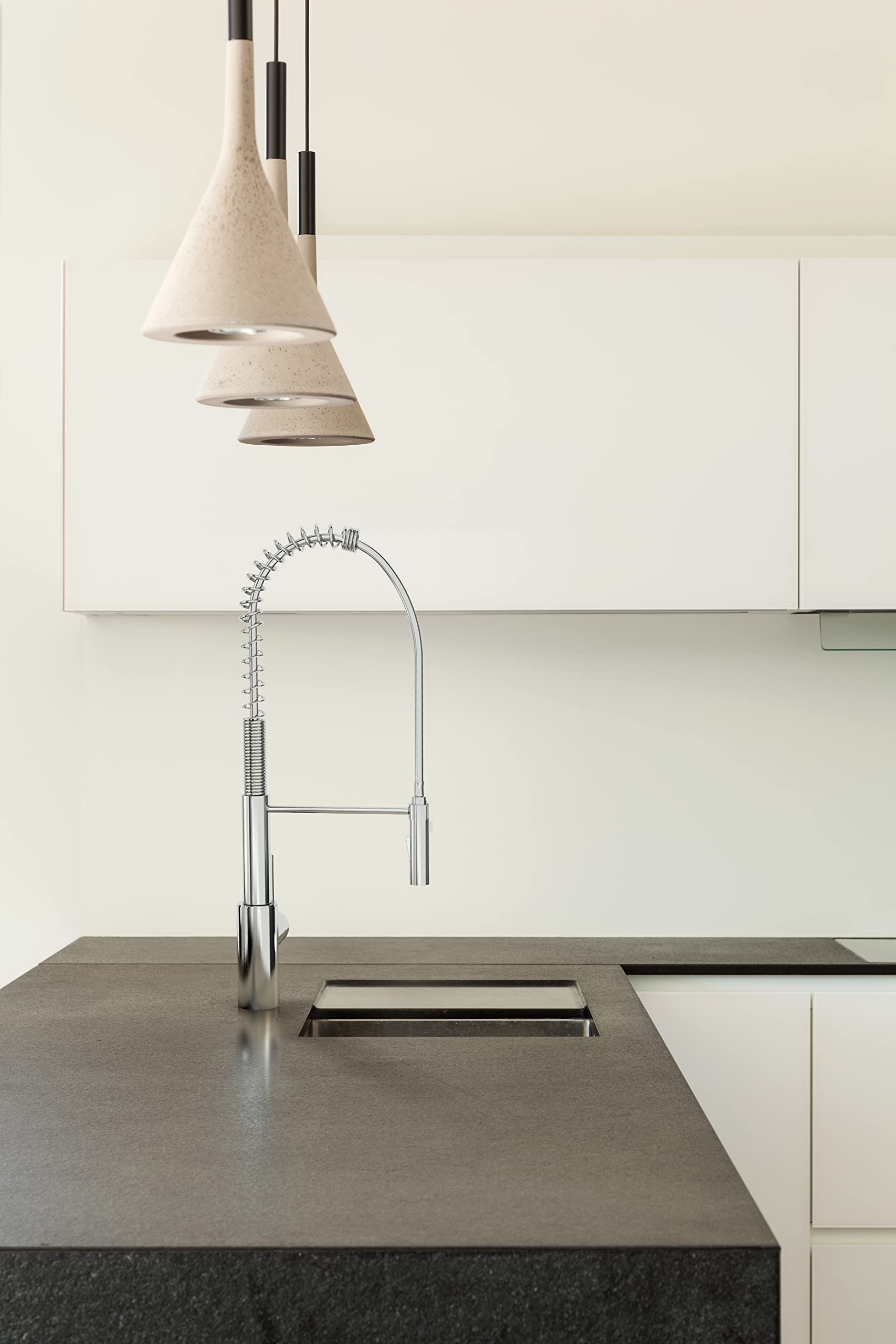 Pioneer Motegi Single Handle Pre-Rinse Kitchen Faucet pvd brushed nickel