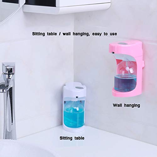 FKJLUN Hand Soap Dispenser Pump Automatic Foam Hand Sanitizer Induction Soap Dispenser Hand Sanitizer Bottle to Soap Dispenser Mobile Phone Wall Hanging Hand Lotion Bottle for Bathroom (Color : Red)