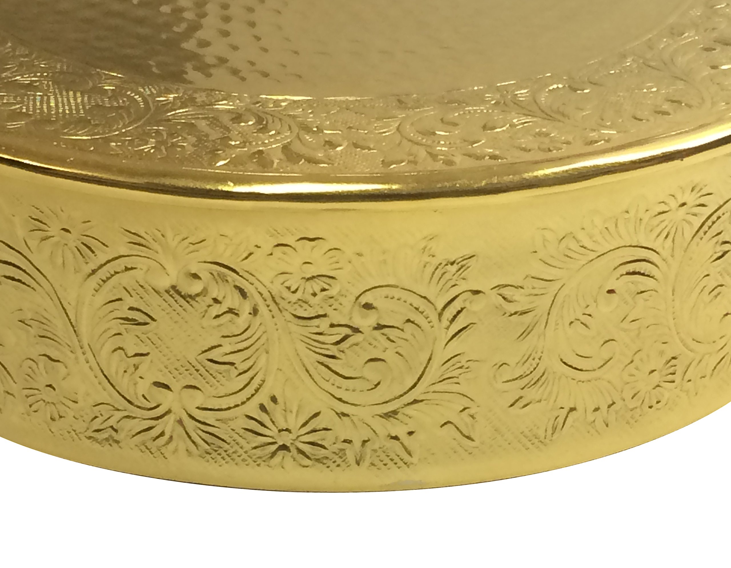 GiftBay Gold Wedding Cake Stand Round 14", Aluminum Metal